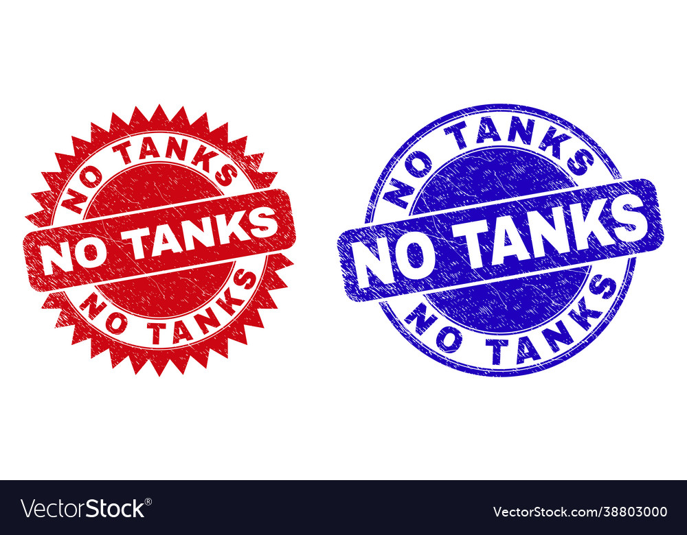 No tanks rounded and rosette seals with corroded Vector Image