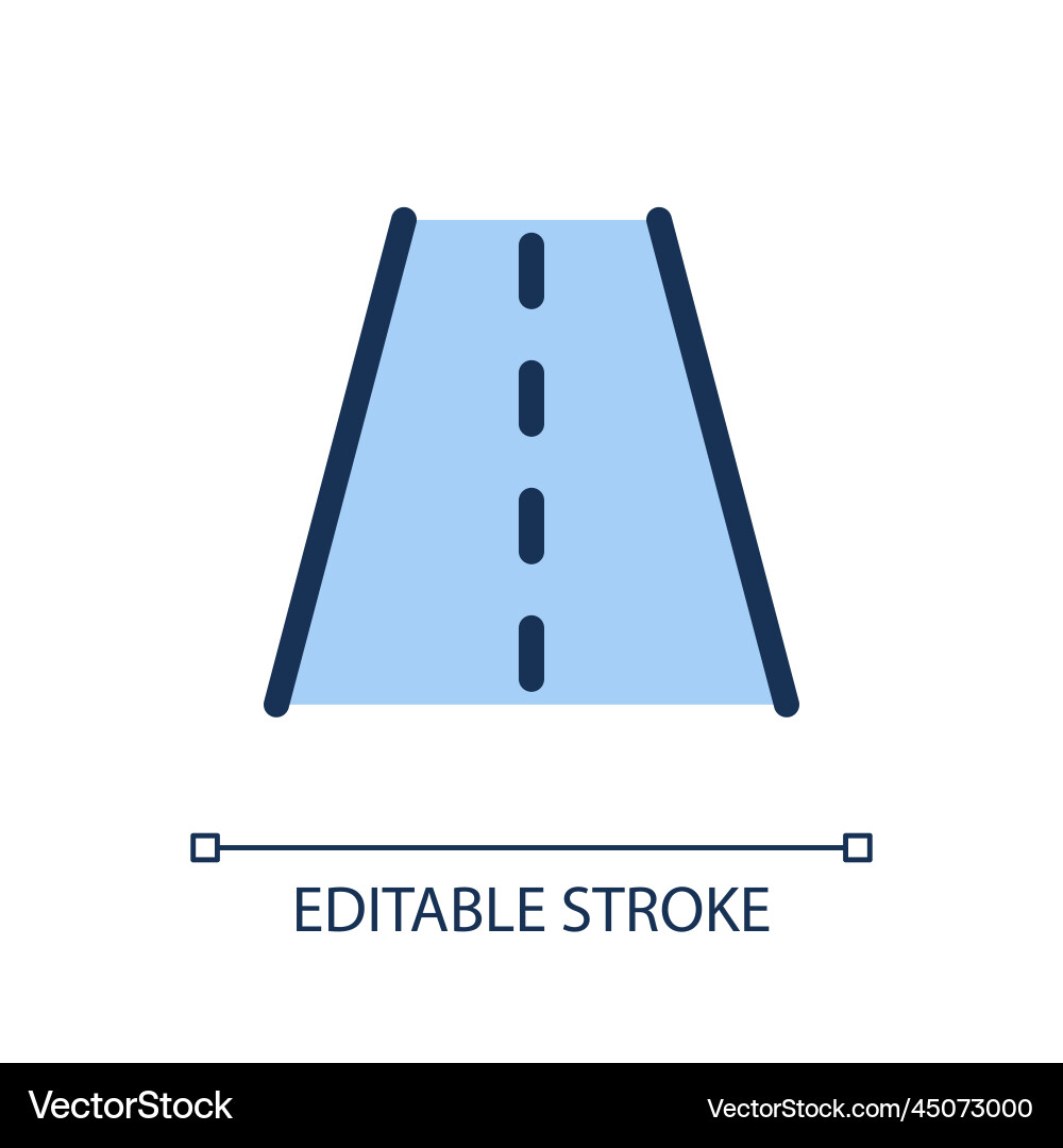 Road surface pixel perfect rgb color ui icon Vector Image