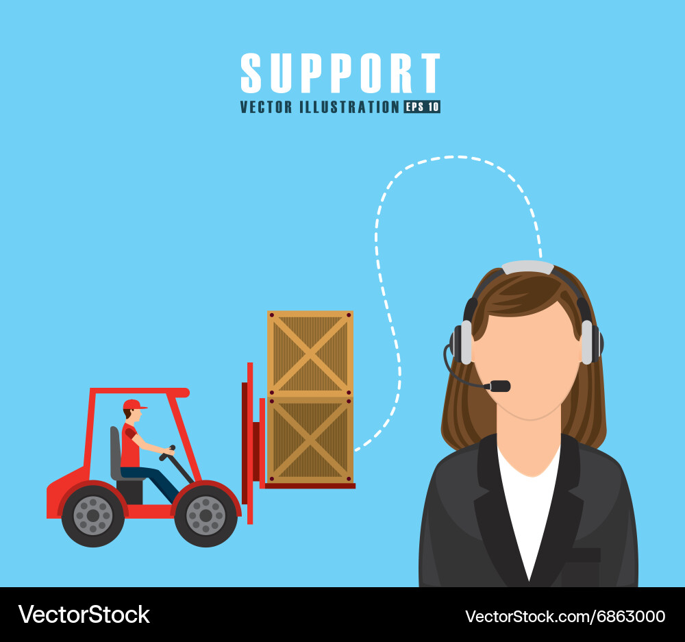 Support service design Royalty Free Vector Image
