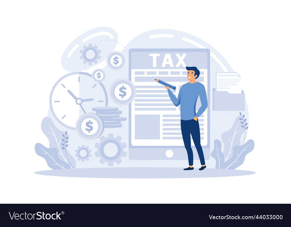 Tax software program desktop filing software Vector Image