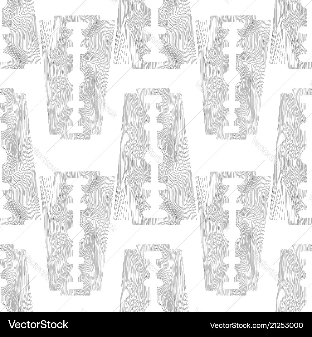 Traditional double edge razor blade seamless Vector Image