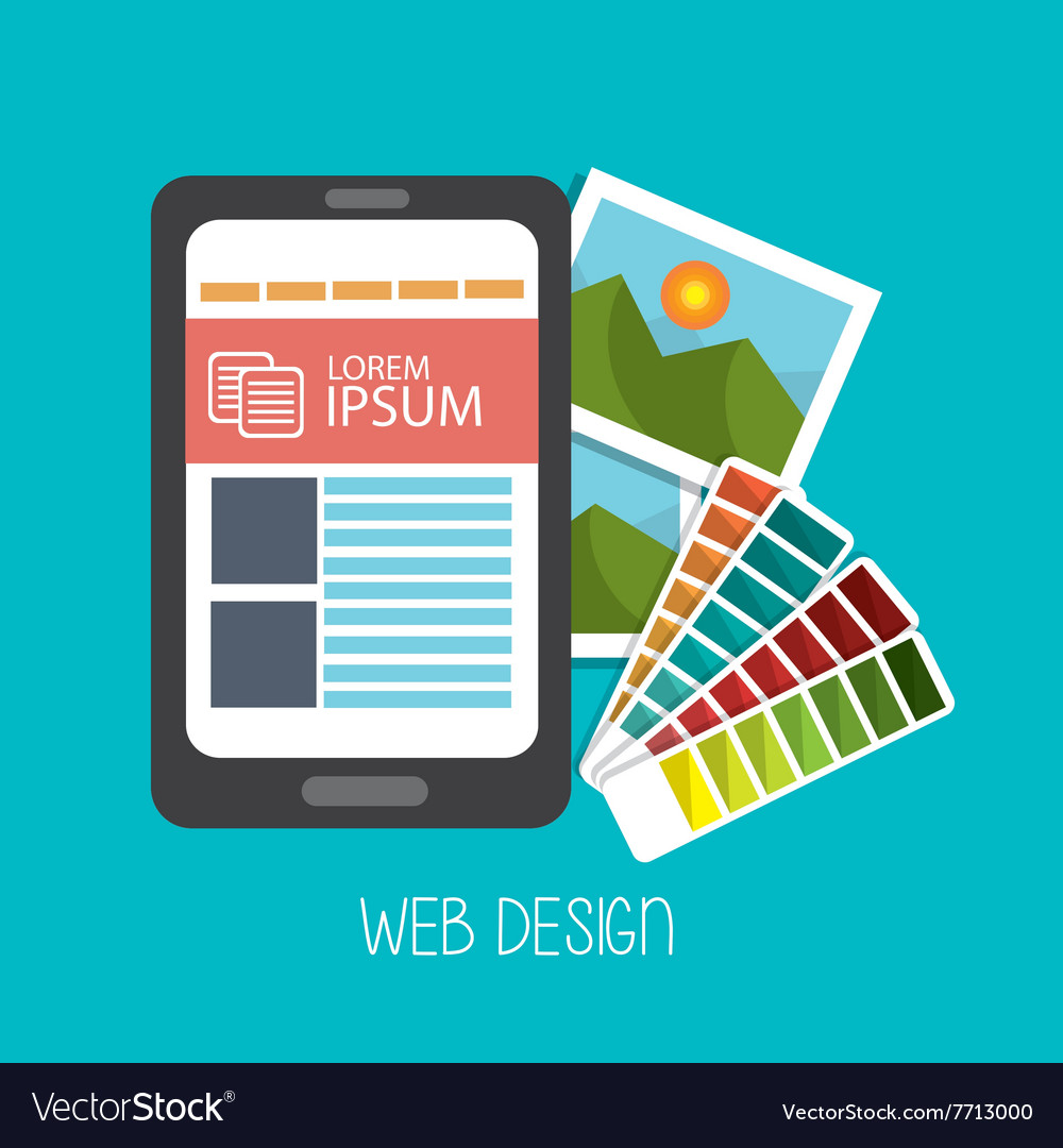 Web development design Royalty Free Vector Image