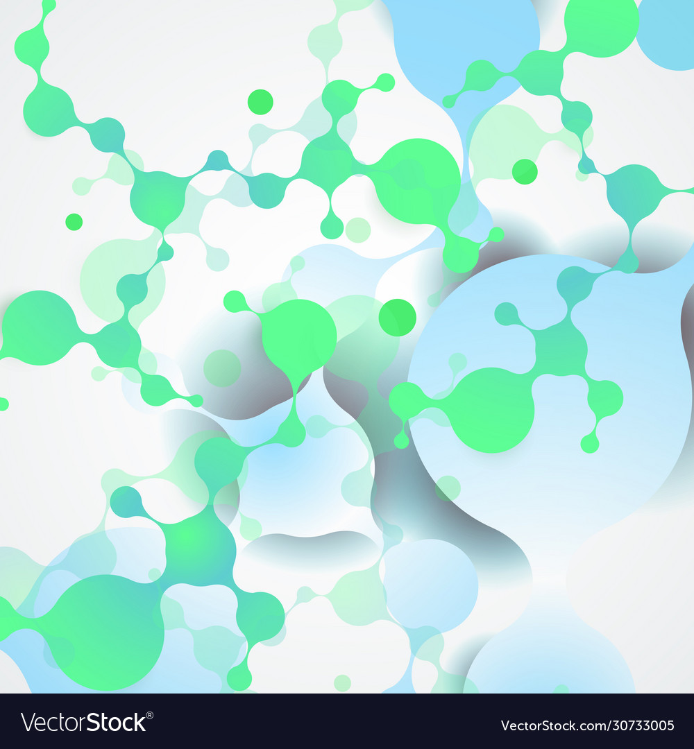 Abstract Network Design With Molecular Structure Vector Image
