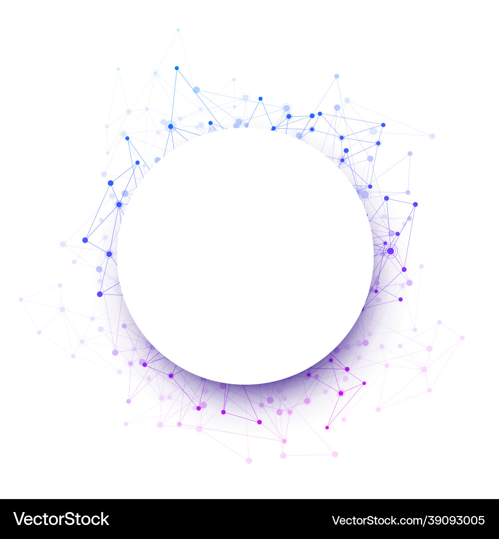 Abstract round paper shape with colorful Vector Image