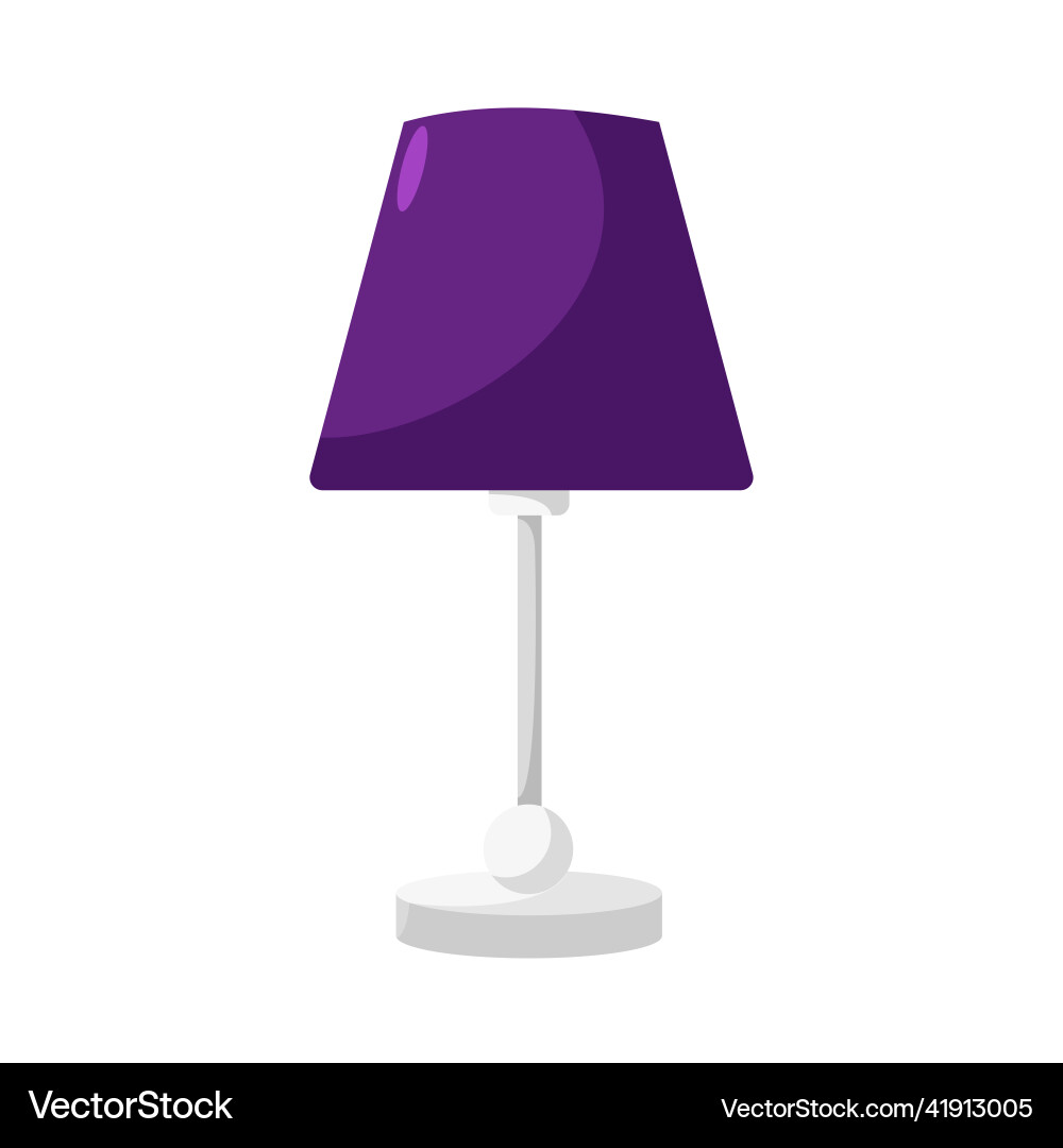 Cartoon purple lamp on white background Royalty Free Vector