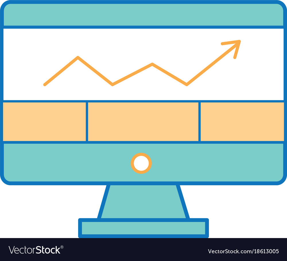 Computer and infographic design Royalty Free Vector Image