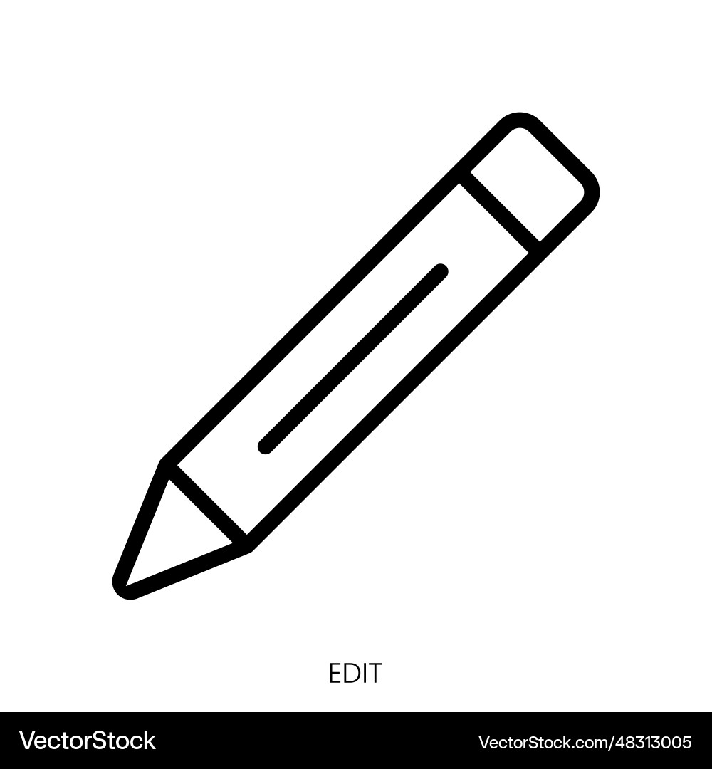 Edit icon line art style design isolated on white Vector Image