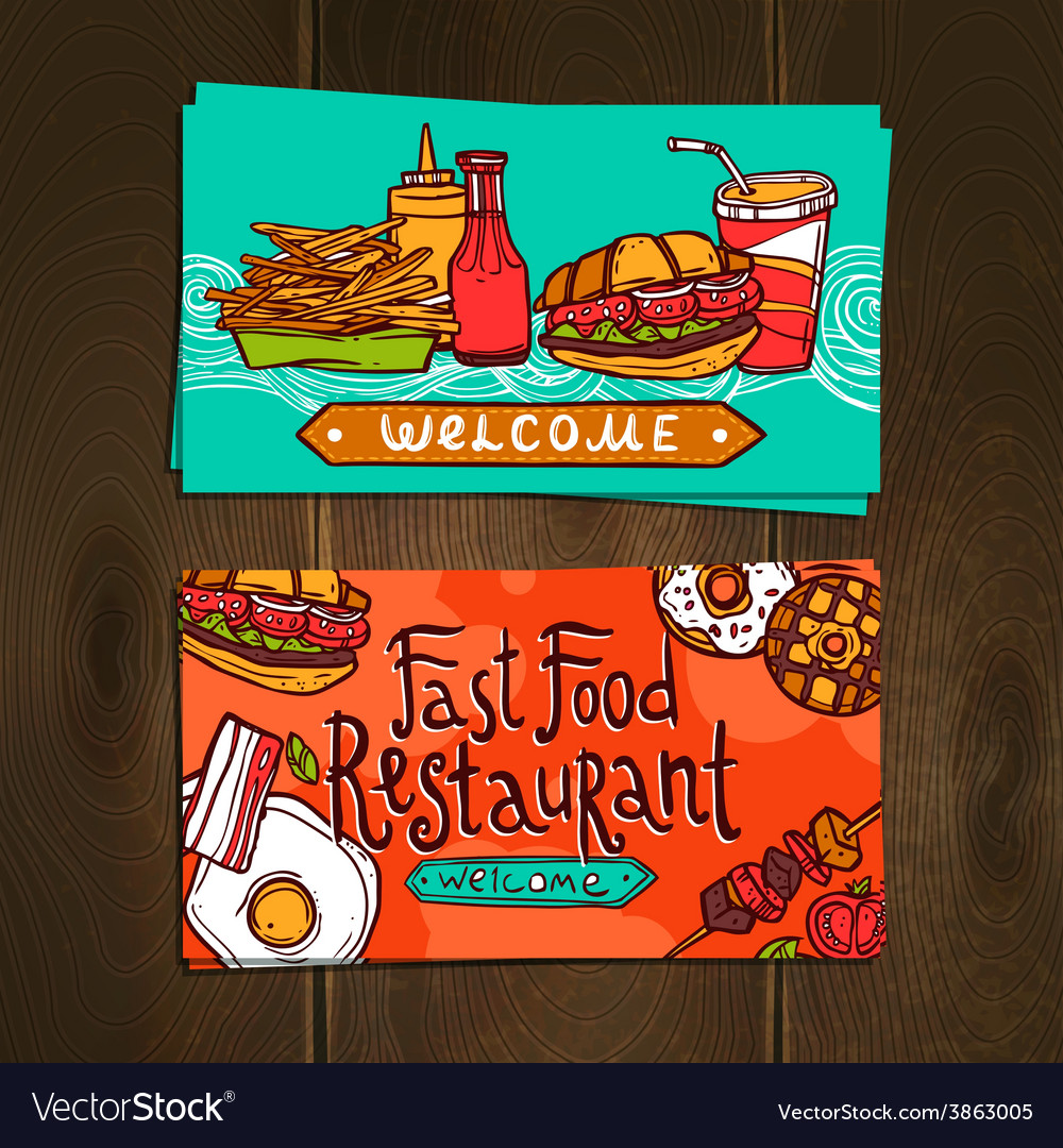 Fast Food Cards Royalty Free Vector Image VectorStock fast-food-cards-royalty-free-vector-image-vectorstock