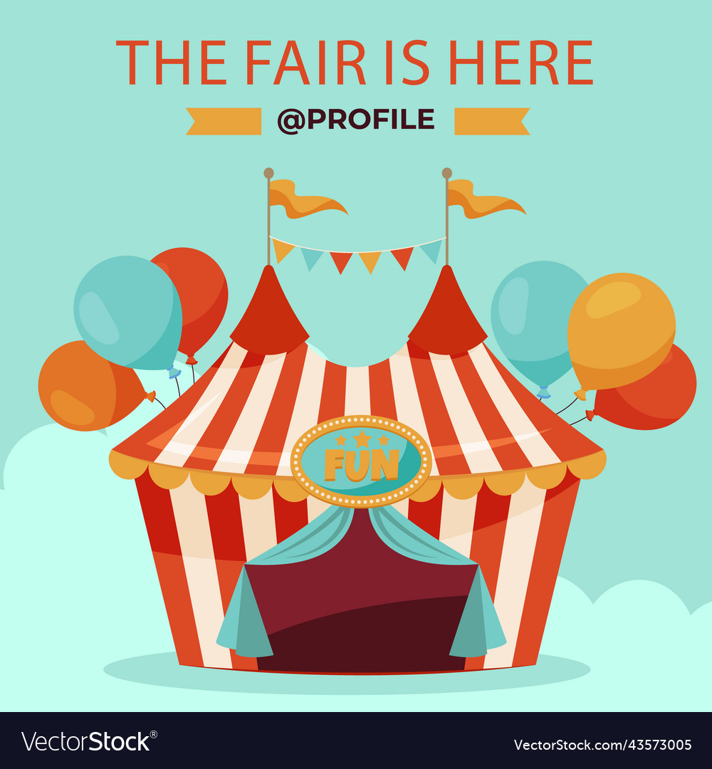 Flat fair posts set Royalty Free Vector Image - VectorStock