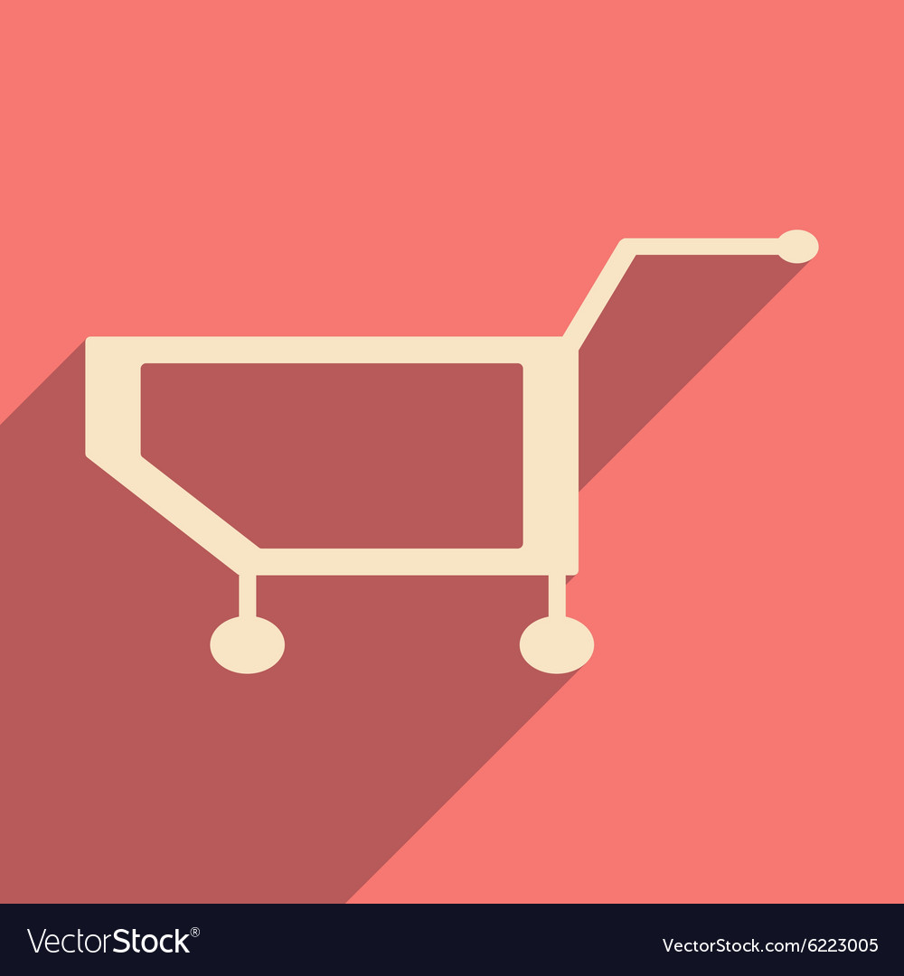 Flat with shadow icon and mobile application Vector Image