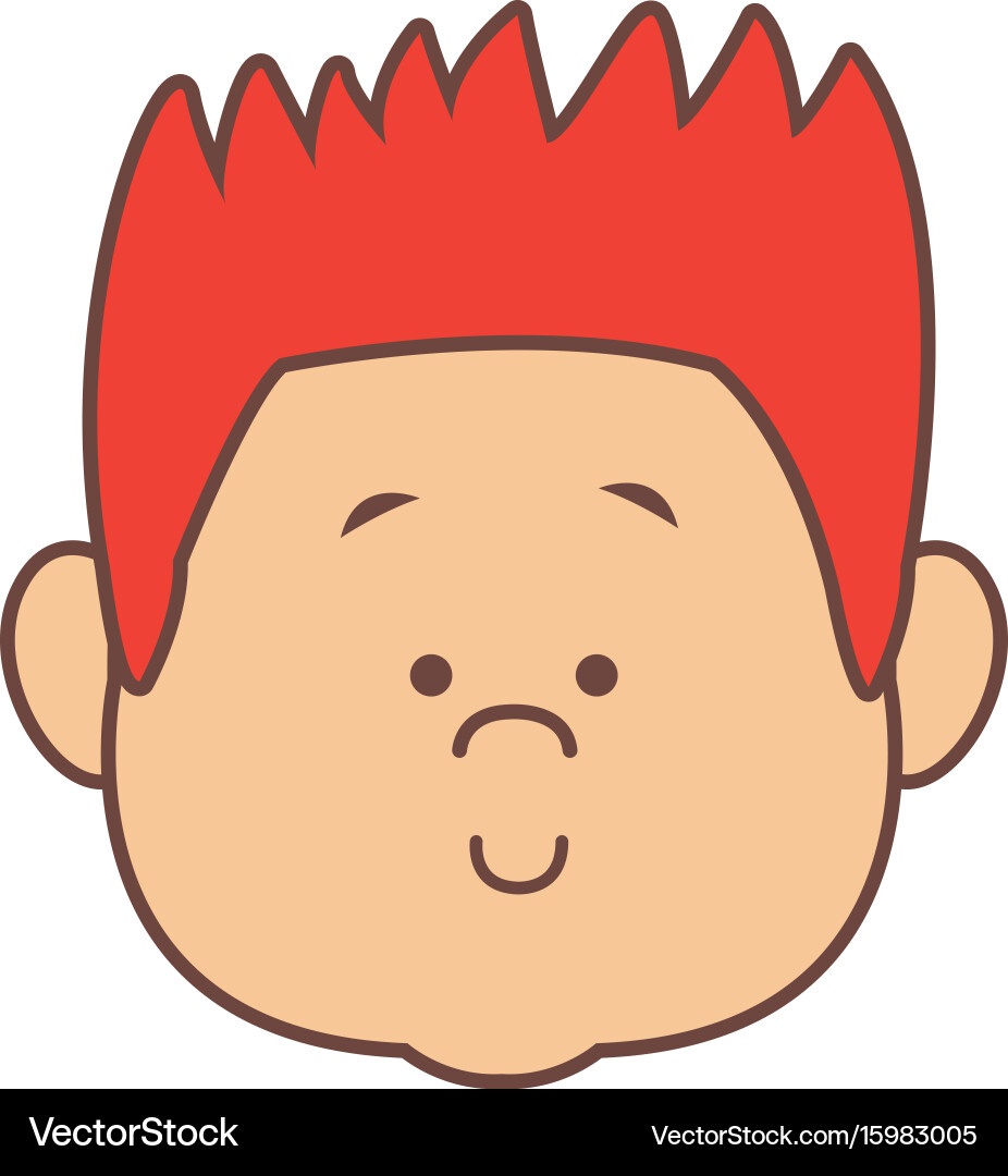 Man character head face smiling cartoon Royalty Free Vector