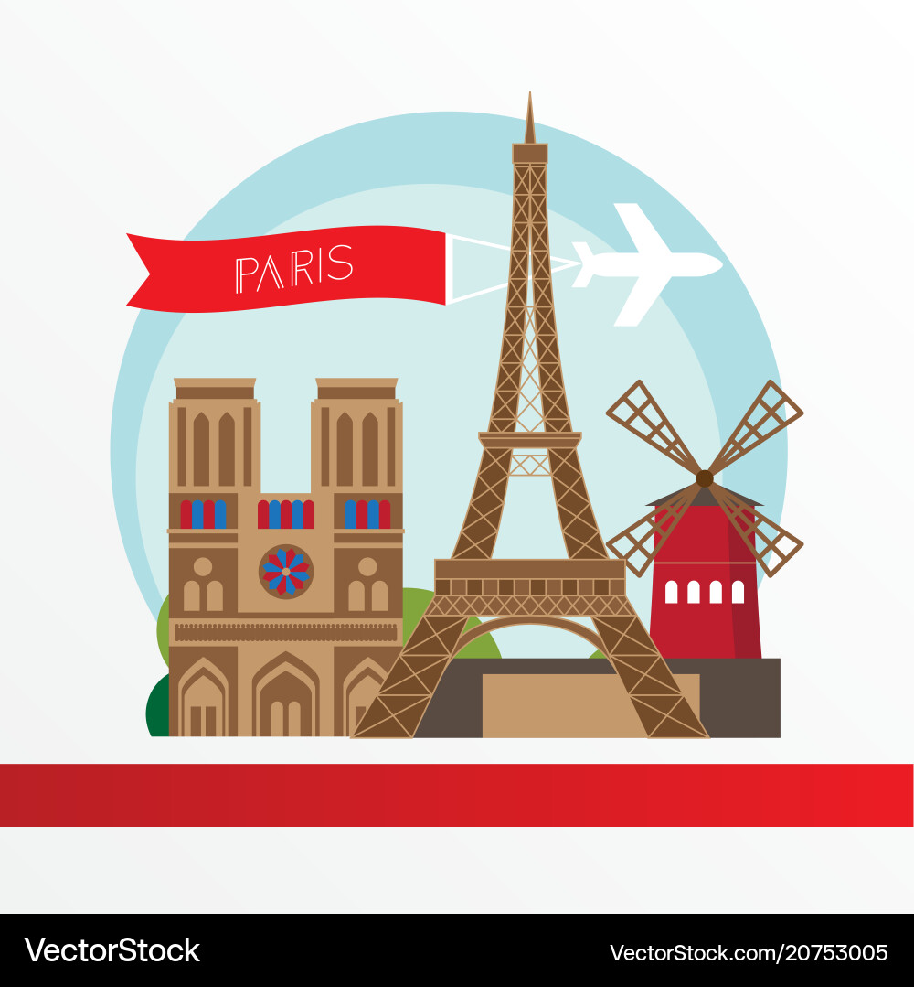 Paris france Royalty Free Vector Image - VectorStock