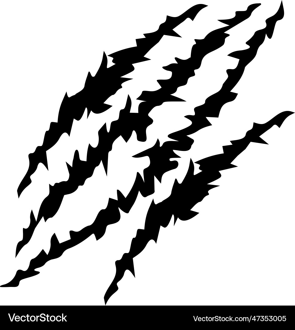 Trace of monster claw image Royalty Free Vector Image