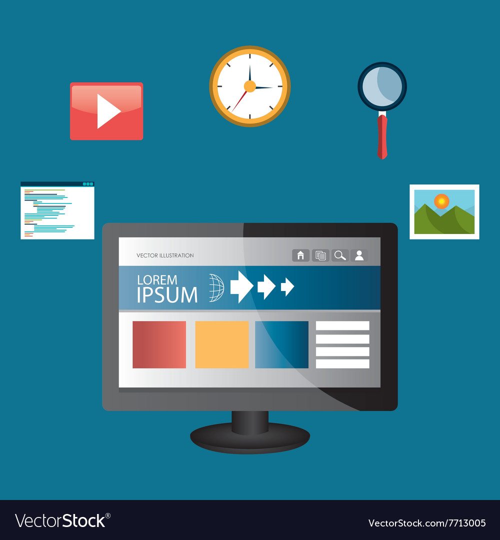 Web development design Royalty Free Vector Image