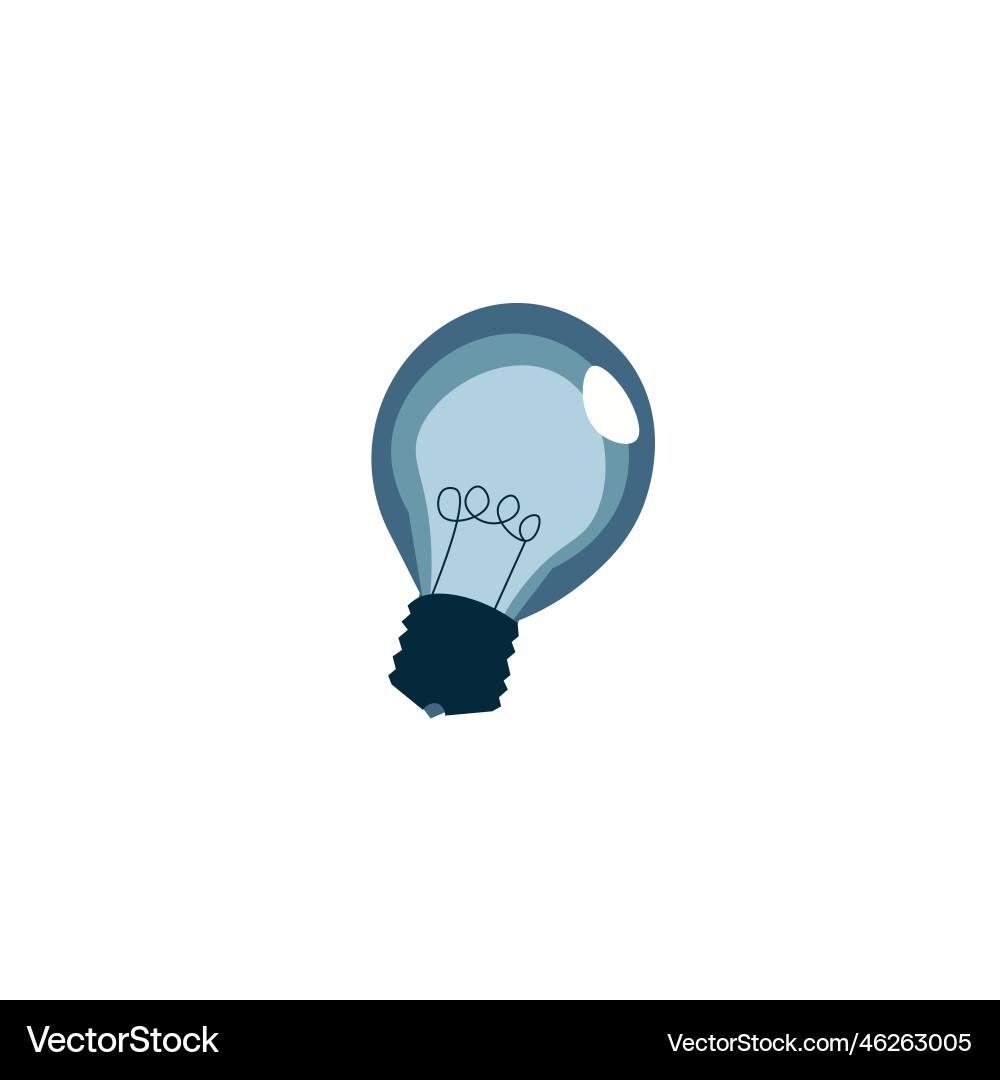 With color bulb on white background bright Vector Image