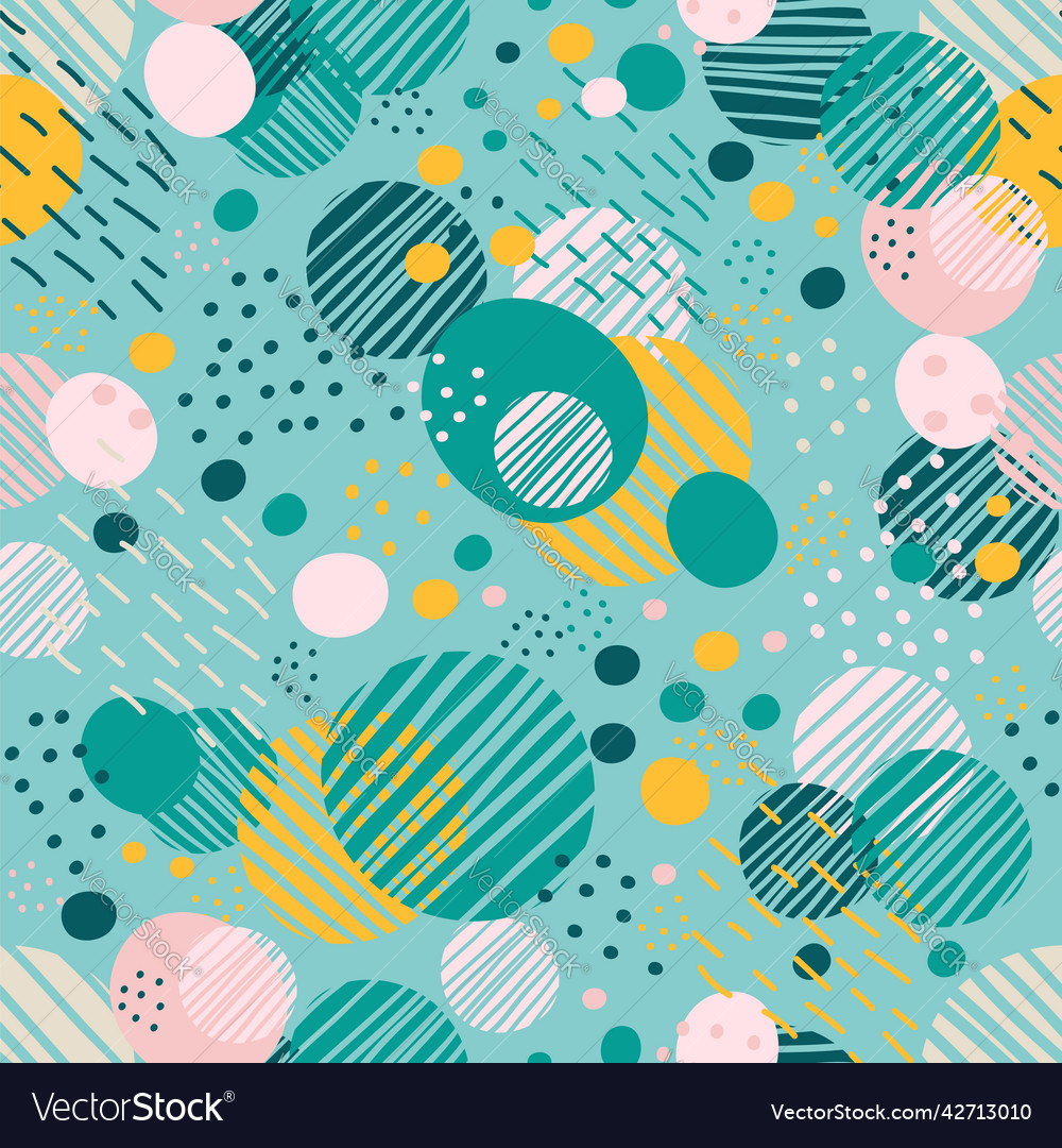 Abstract seamless pattern with dots in trendy Vector Image
