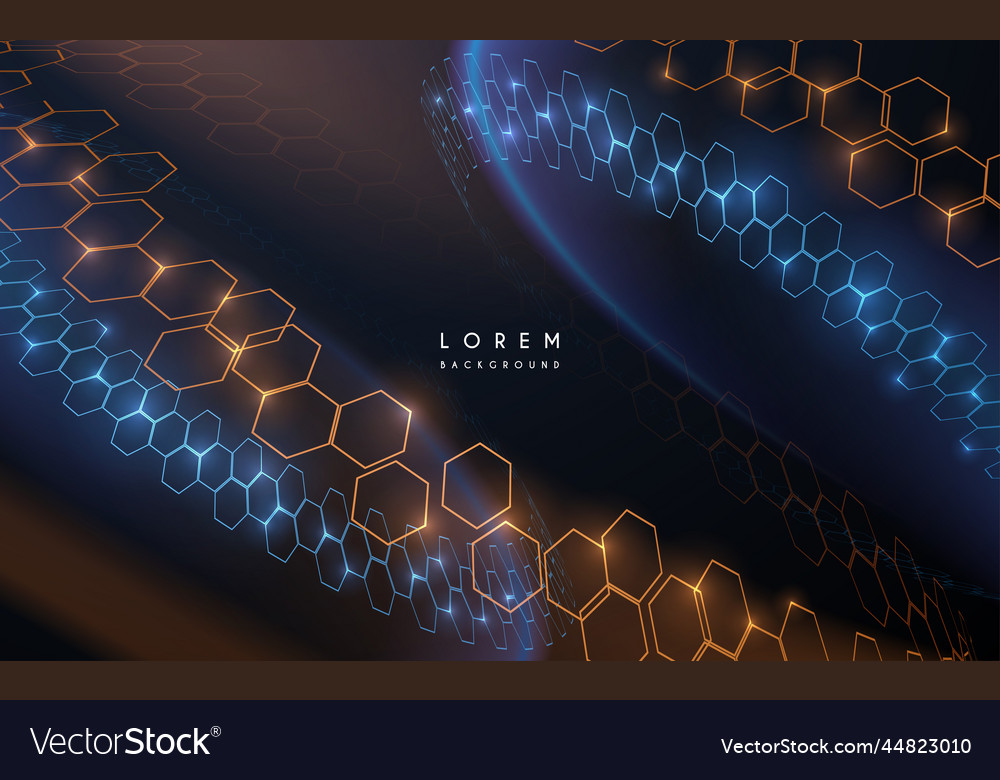 Abstract technology hexagonal elements background Vector Image