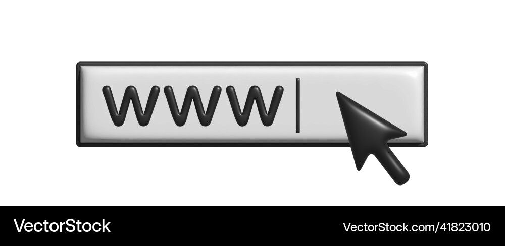 Address and navigation bar 3d business concept Vector Image
