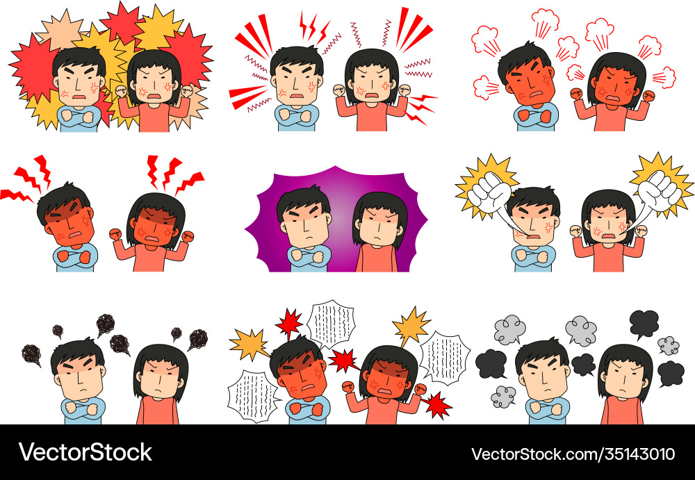 Angry couple making a fierce complaint Royalty Free Vector