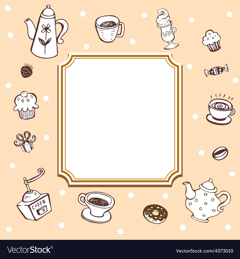 Coffee theme background Royalty Free Vector Image
