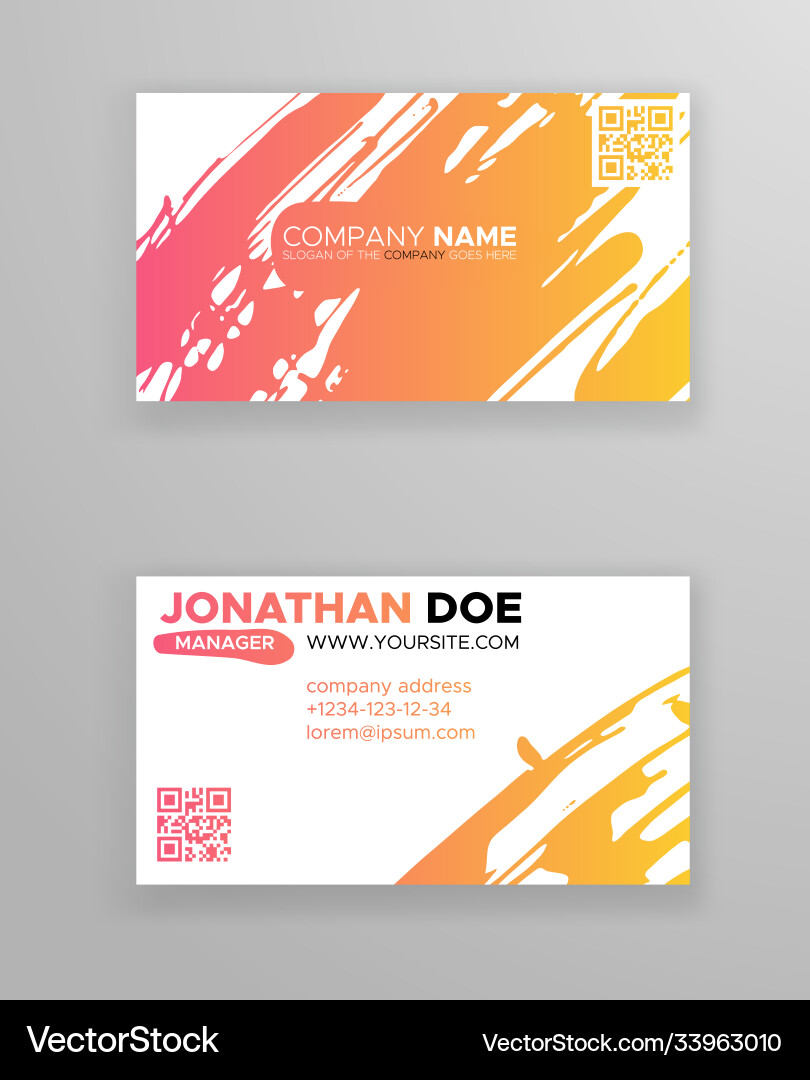 Creative color business card templates Royalty Free Vector