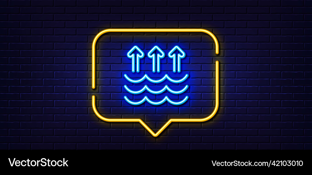Evaporation line icon global warming sign neon Vector Image