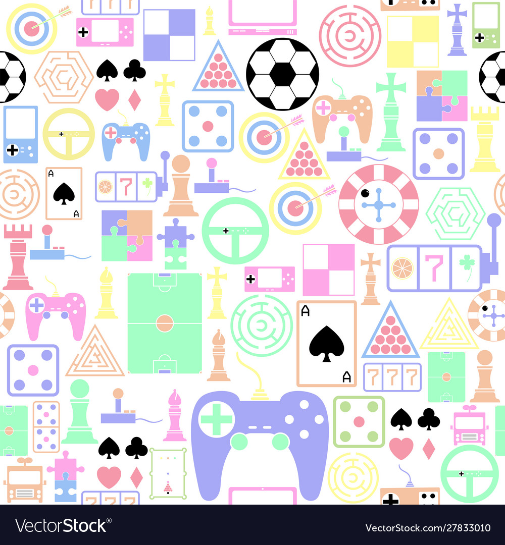 Game seamless pattern background icon Royalty Free Vector Game seamless pattern background icon Royalty Free Vector