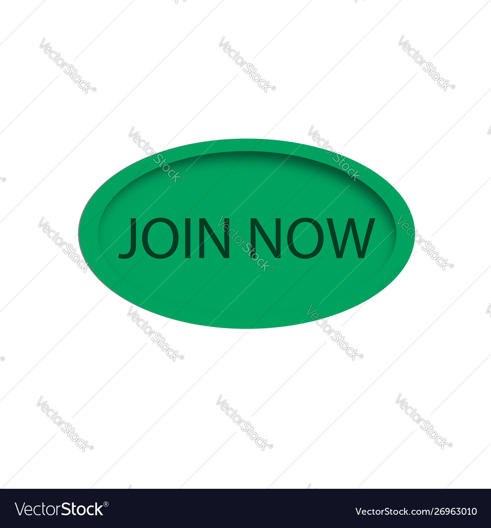 Join now web button with shadow effects Royalty Free Vector