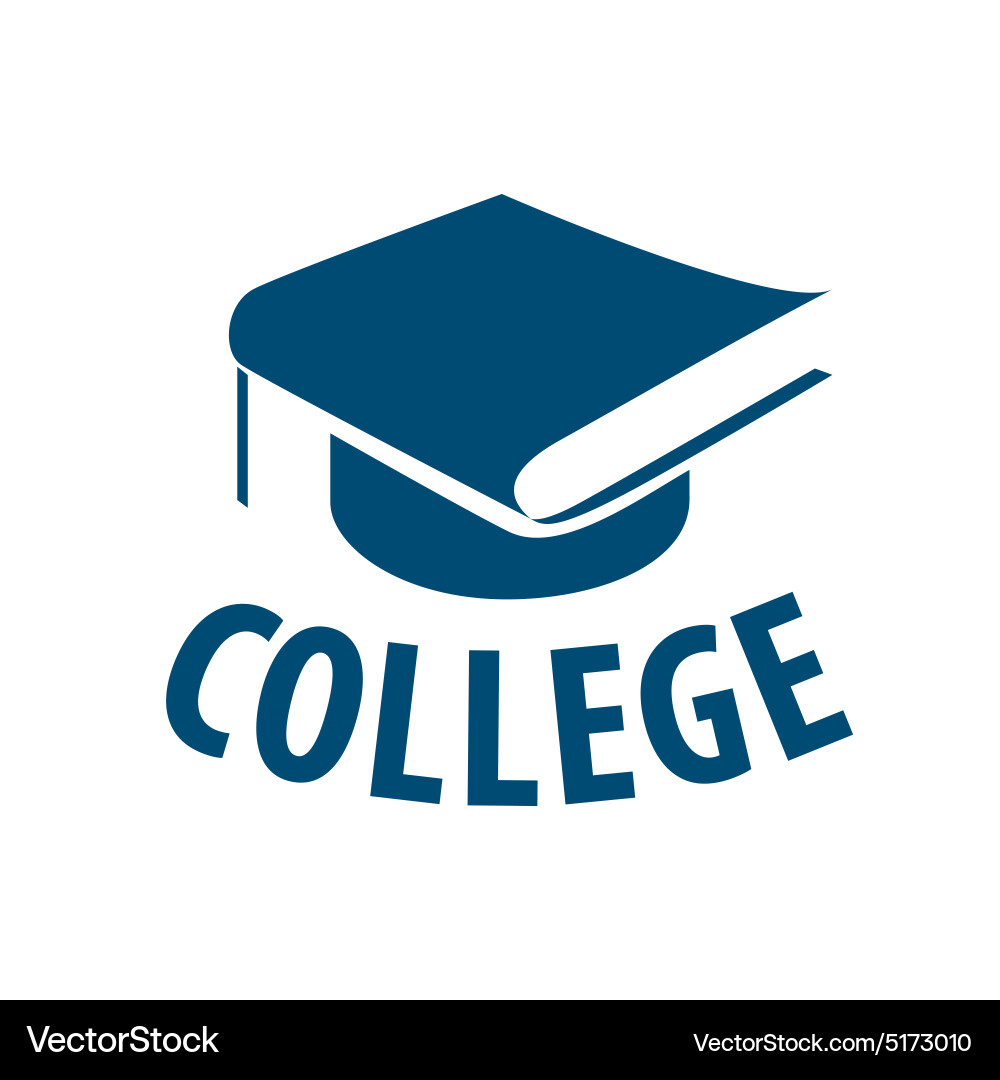 Logo book in form a cap for college Royalty Free Vector