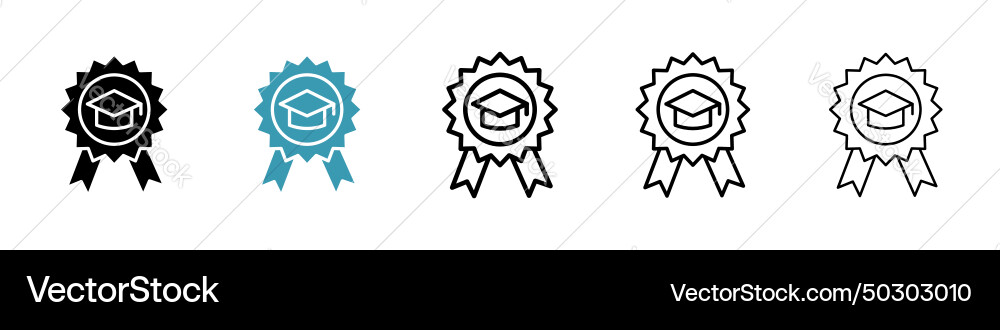 Mastery icon set expertise and proficiency logo Vector Image