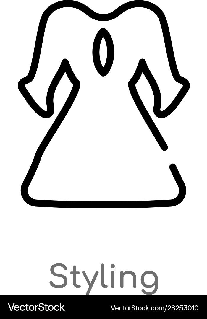 Outline styling icon isolated black simple line Vector Image