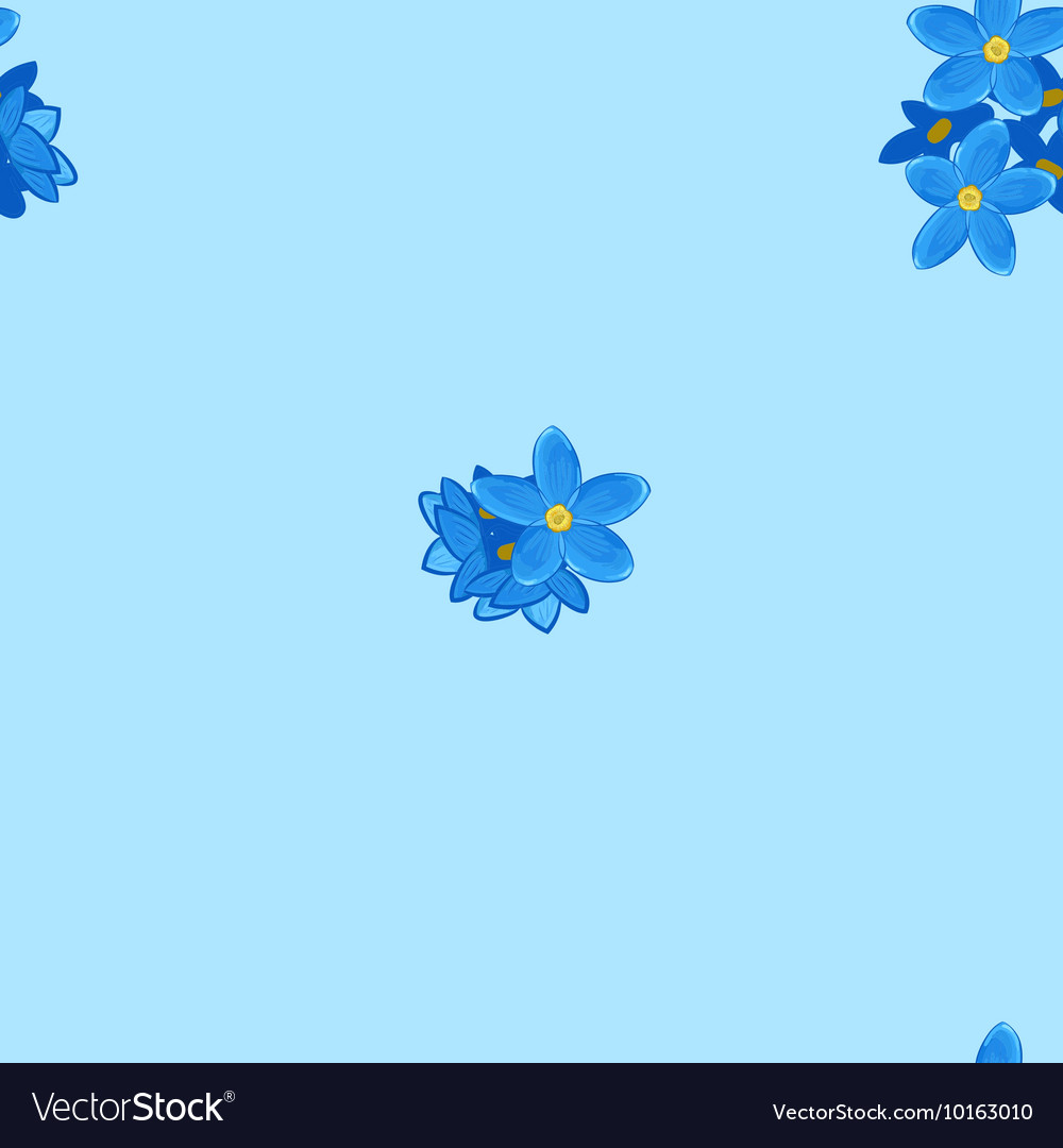 Seamless forget-me-not pattern Royalty Free Vector Image