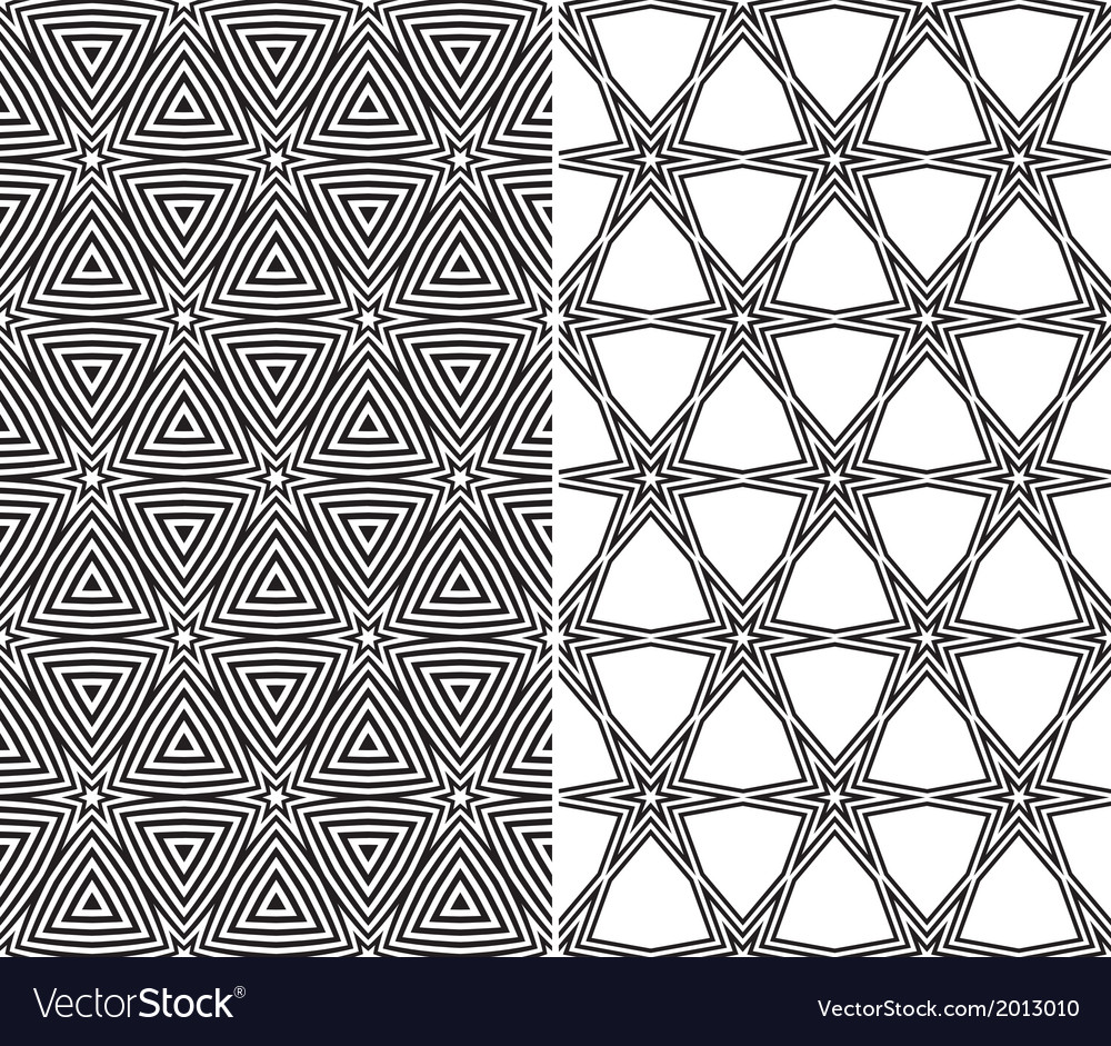 Seamless starry patterns Royalty Free Vector Image
