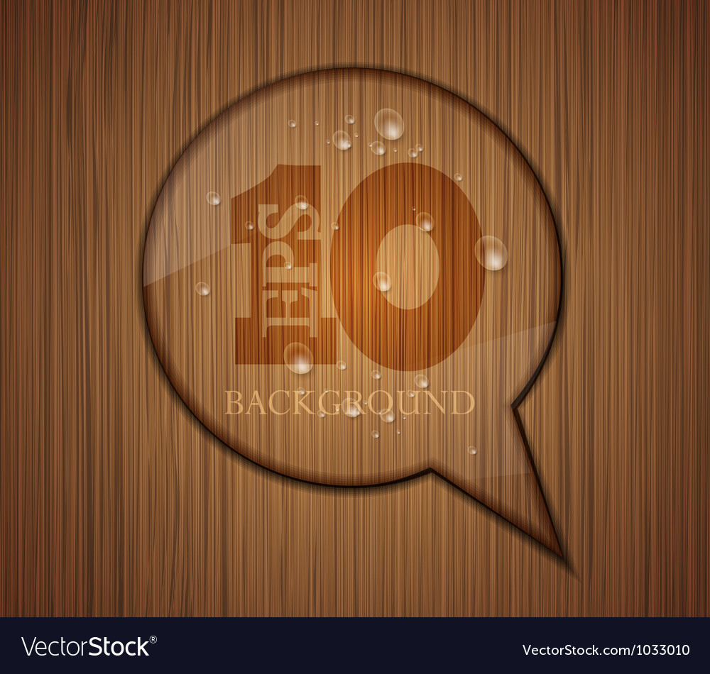 Wood texture speech bubble Royalty Free Vector Image