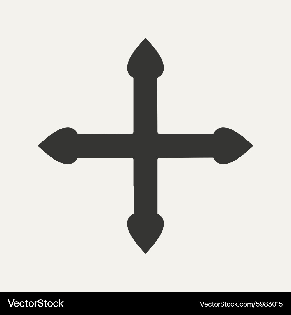 Flat in black and white mobile application arrow Vector Image