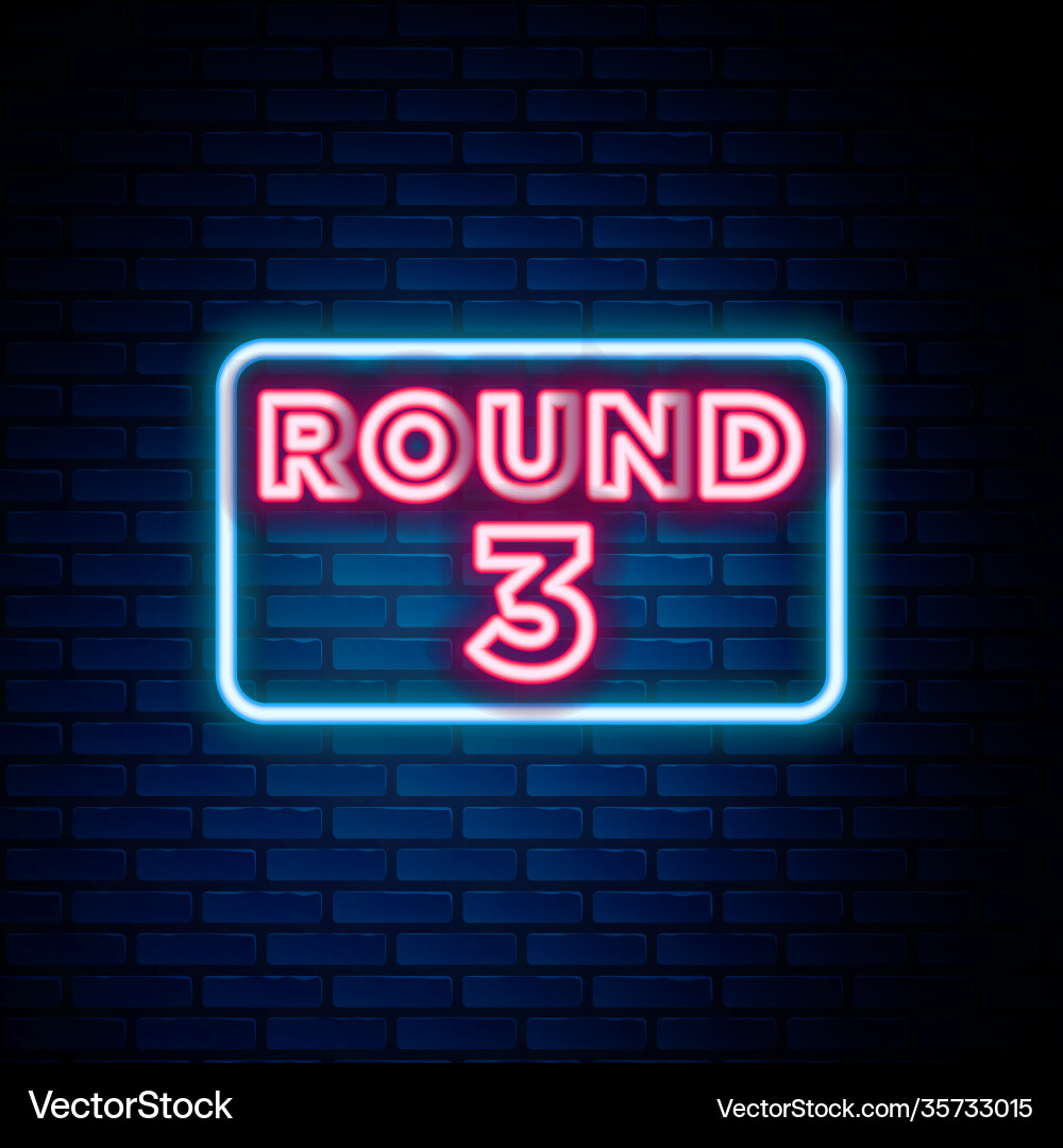 Glowing neon line boxing ring board icon isolated Vector Image