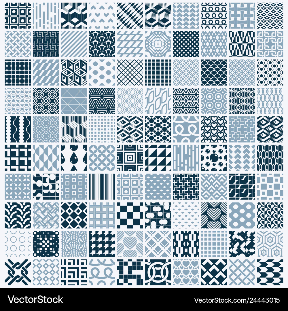 Graphic ornamental tiles collection set Royalty Free Vector