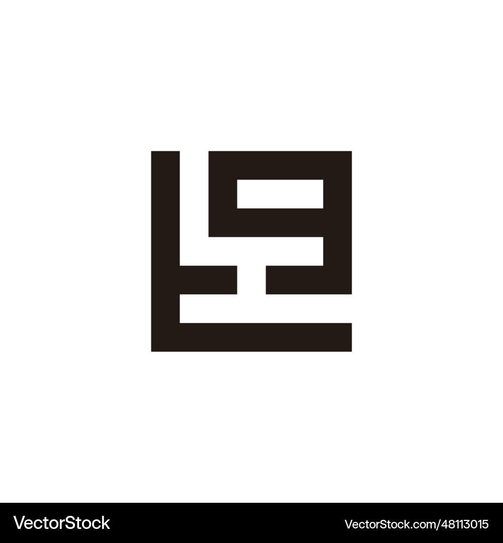 Letter tg square geometric symbol simple logo Vector Image