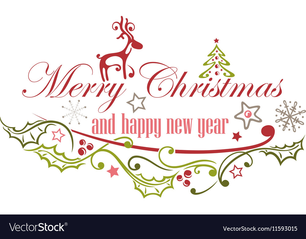 Merry Christmas decoration Royalty Free Vector Image