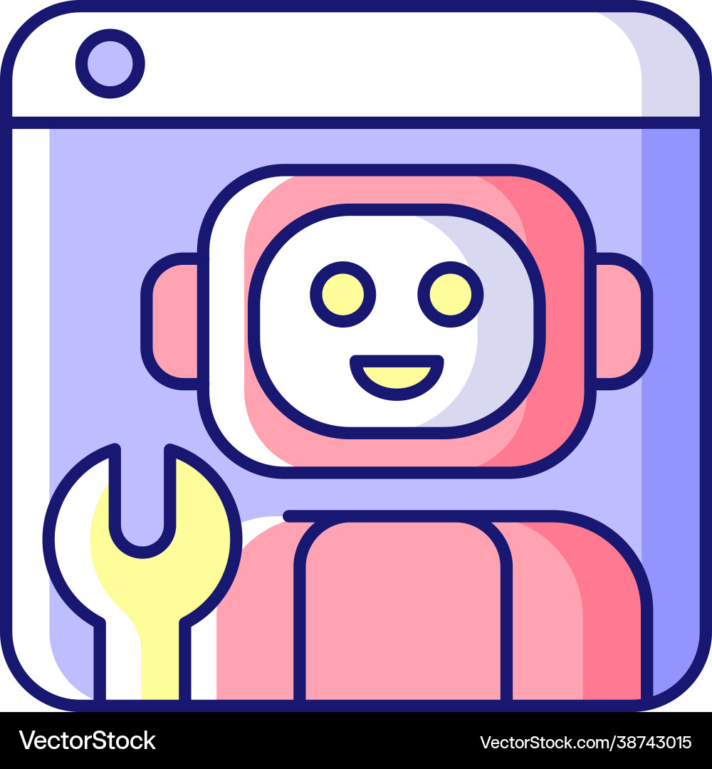 Robotics platforms rgb color icon Royalty Free Vector Image