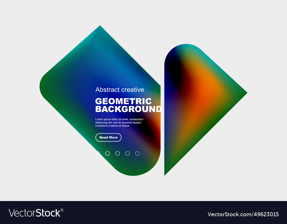 Square and triangle design with fluid gradients Vector Image