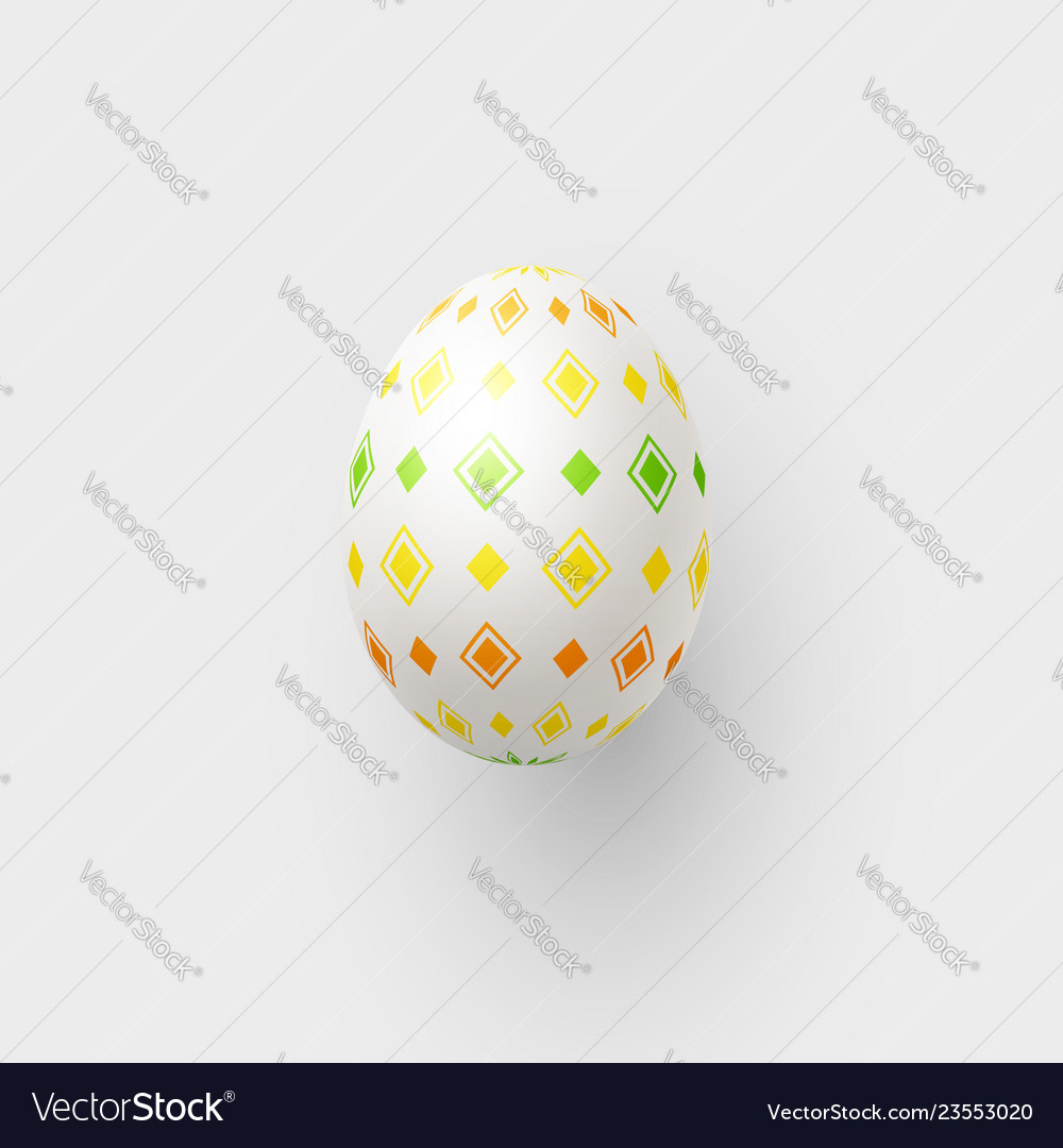 Abstract 3d easter egg with geometric pattern Vector Image