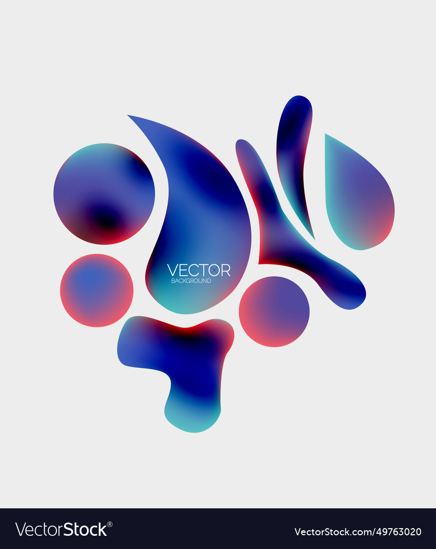 Abstract liquid bubble background liquid Vector Image