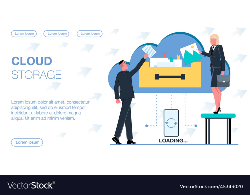 Cloud storage 4 Royalty Free Vector Image - VectorStock