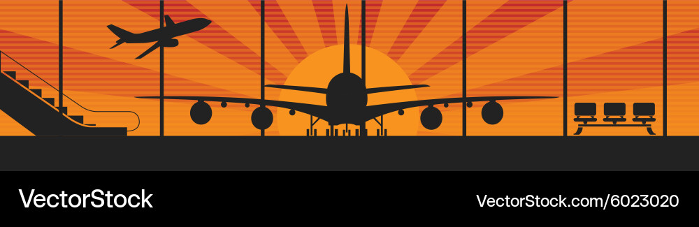 Flying airplanes banners for your text retro Vector Image