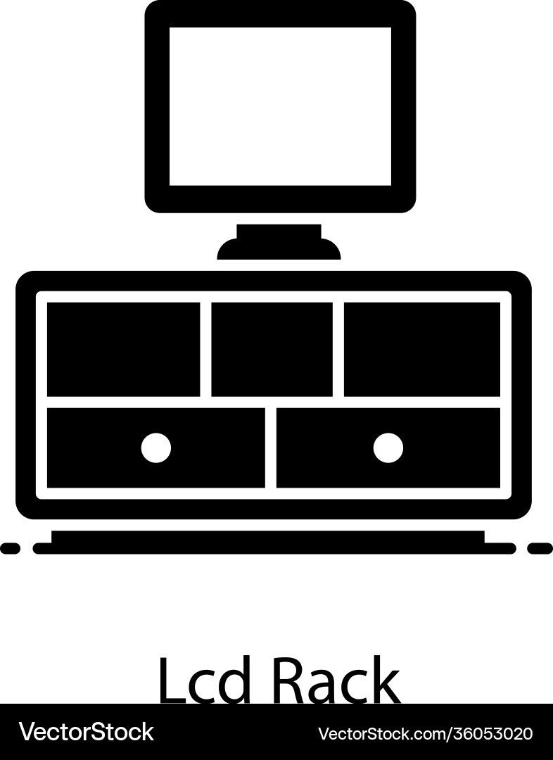 Lcd rack Royalty Free Vector Image - VectorStock