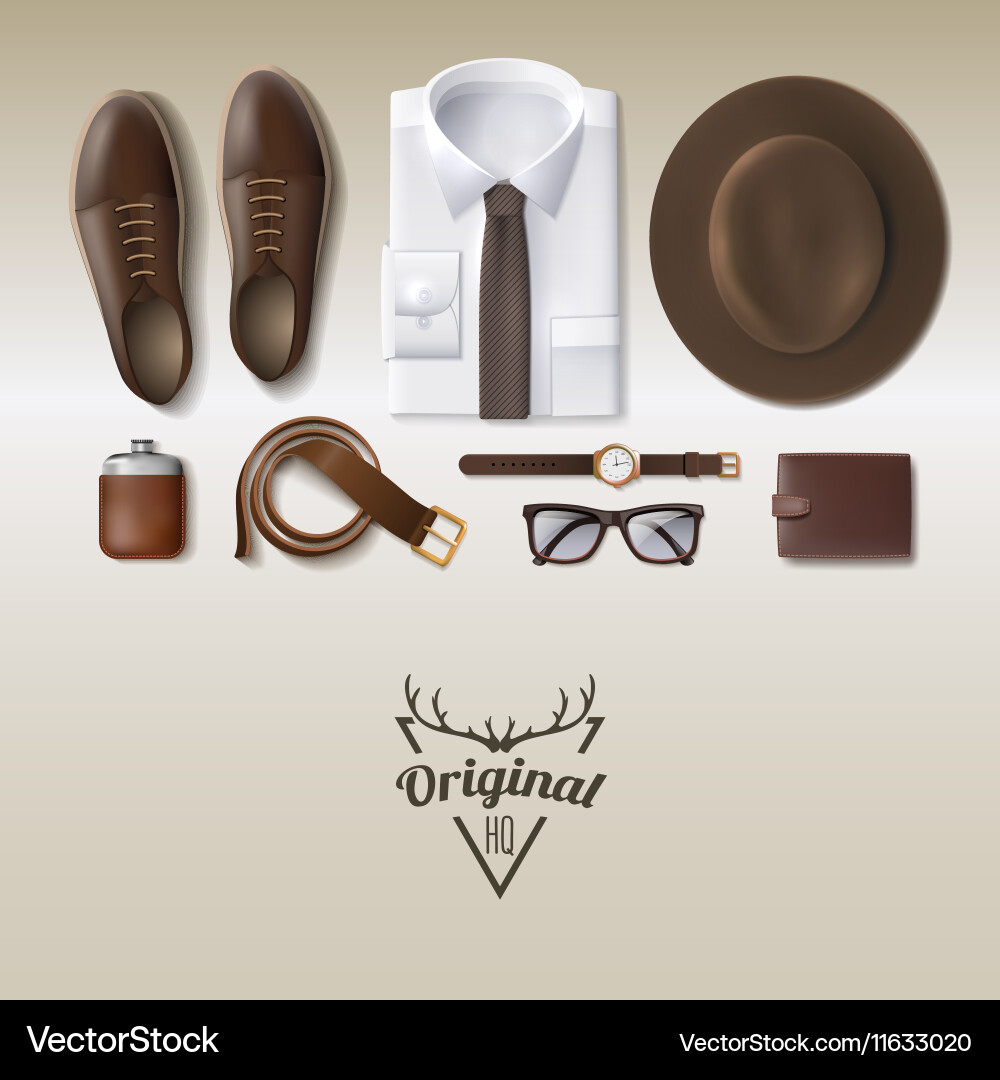 Men Fashion Concept Royalty Free Vector Image - VectorStock