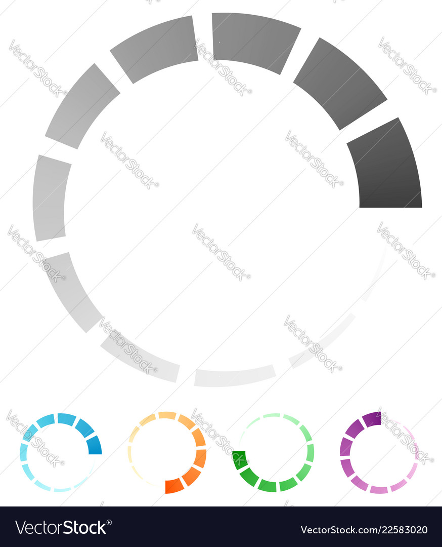 Progress process indicator with 4 step Royalty Free Vector