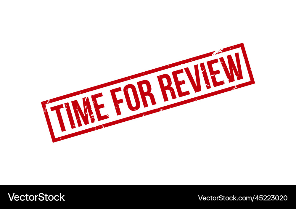 Time for review rubber stamp seal Royalty Free Vector Image