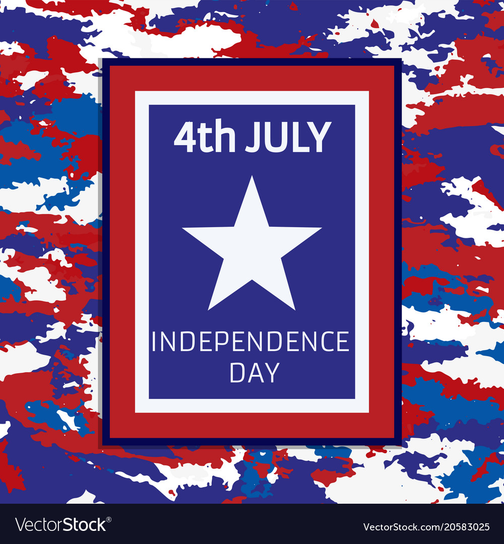 Banner camouflage independence day of america Vector Image